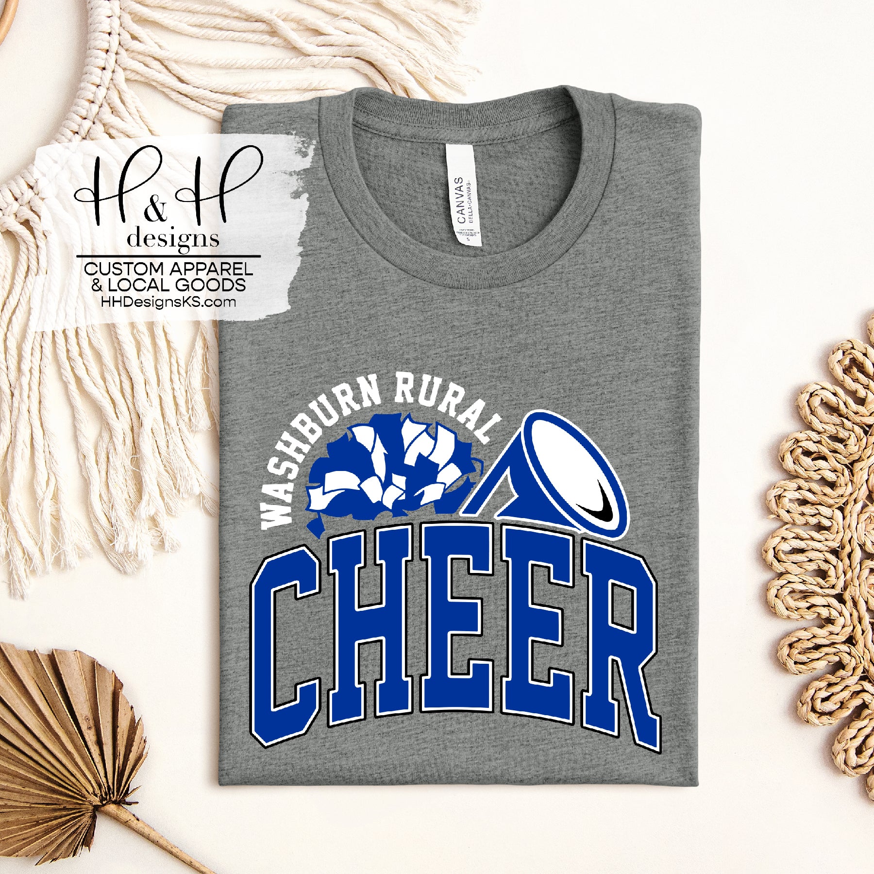 Washburn Rural Cheer with Pom ~ WRHS Cheer – H&H Designs LLC