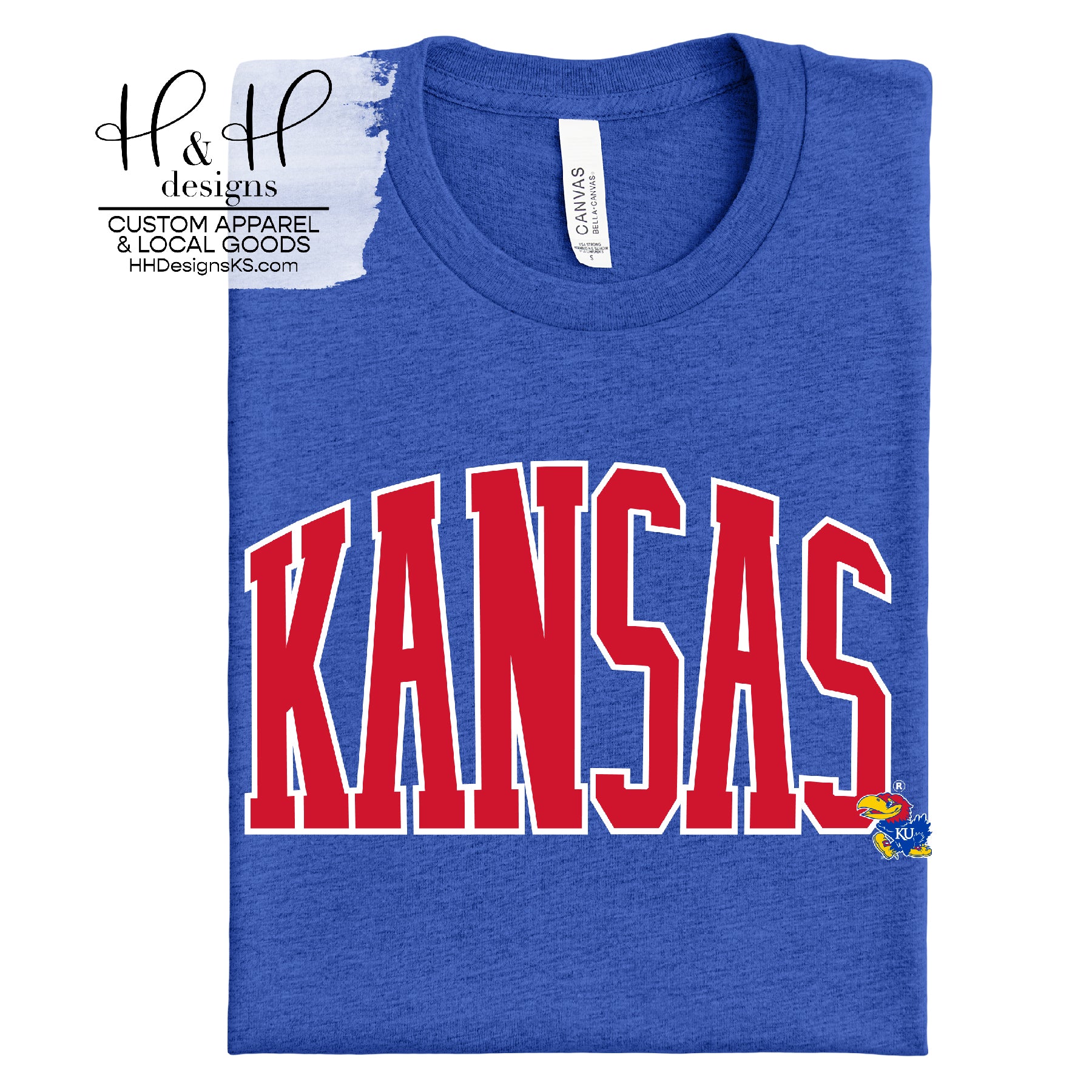 Kansas Arch - Red ~ Licensed Apparel ~ HHKU121 – H&H Designs LLC