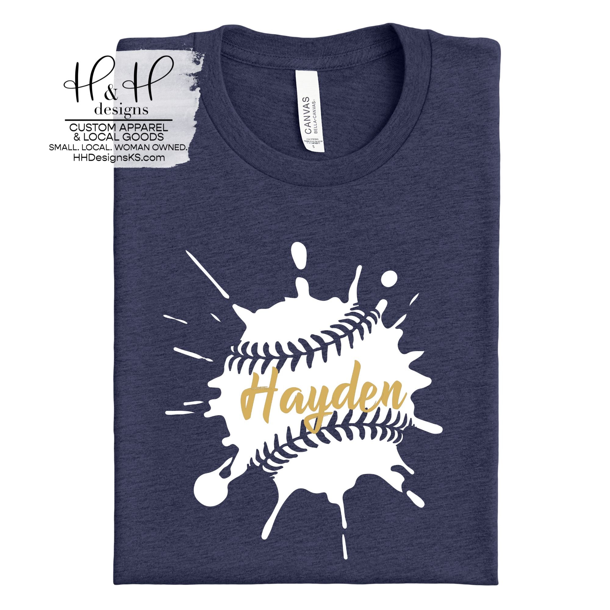 Hayden Baseball Splatter – H&H Designs LLC