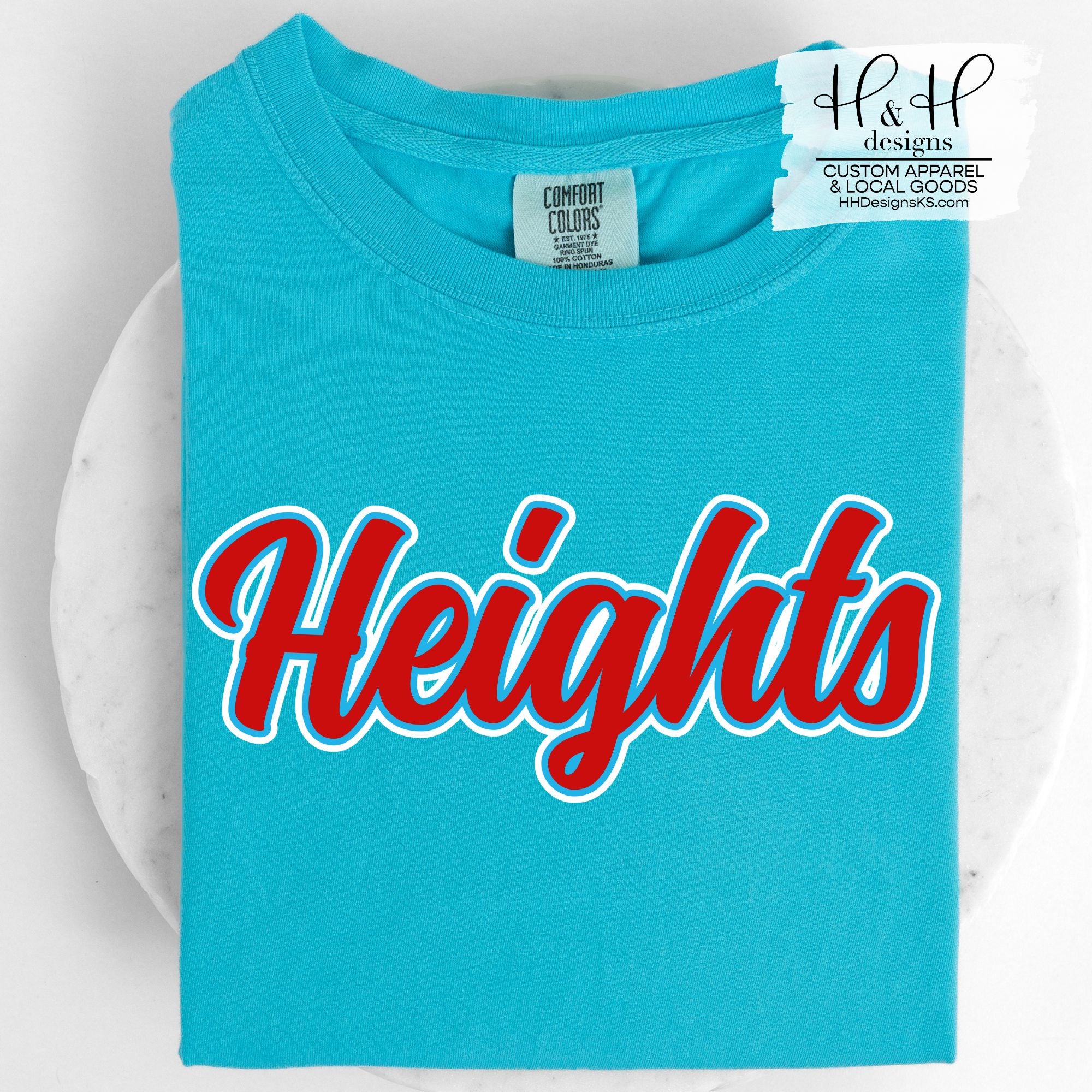 Heights Double Outline Script – H&H Designs LLC