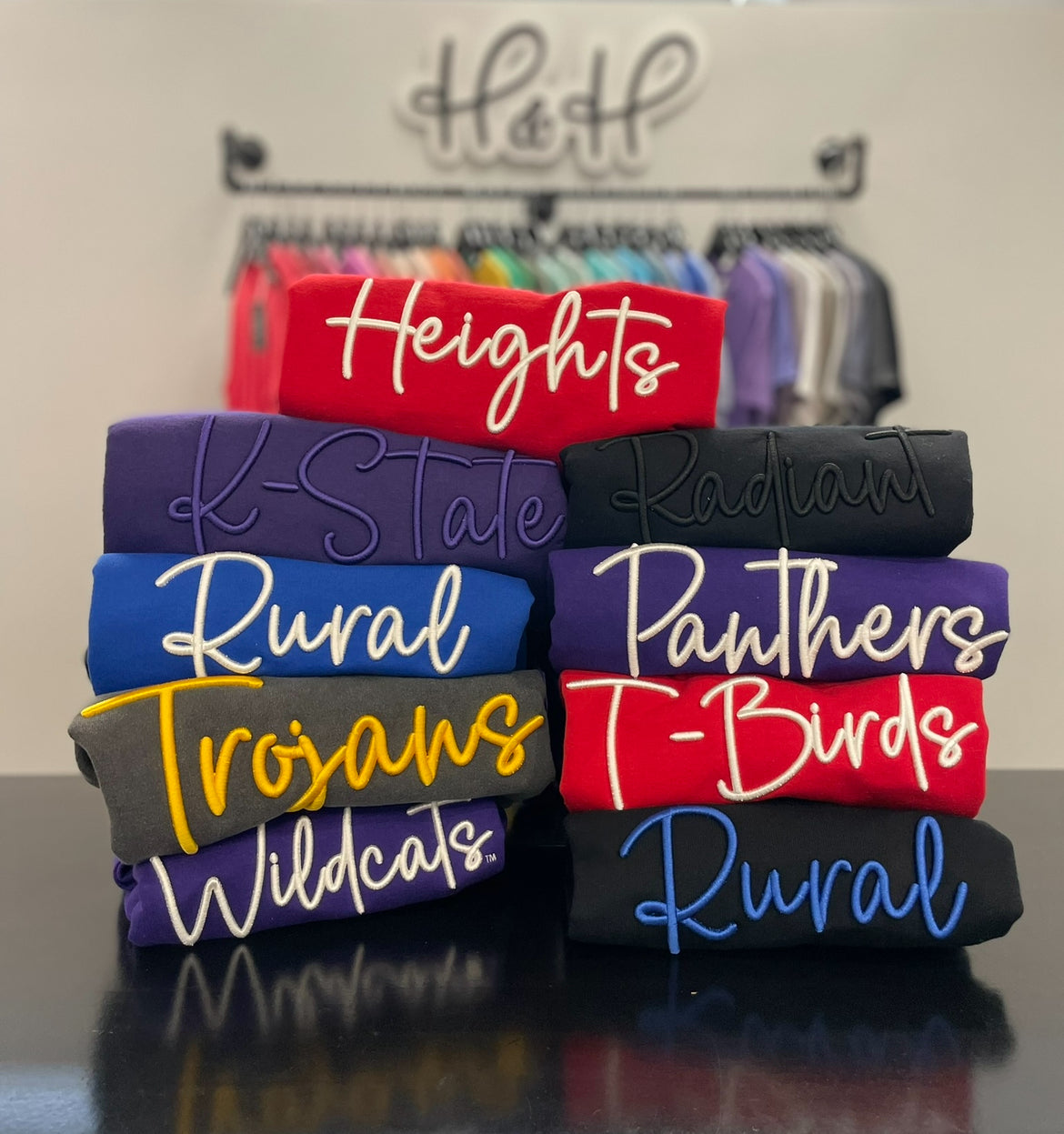 Custom Wording - 3D Embroidery – H&H Designs LLC