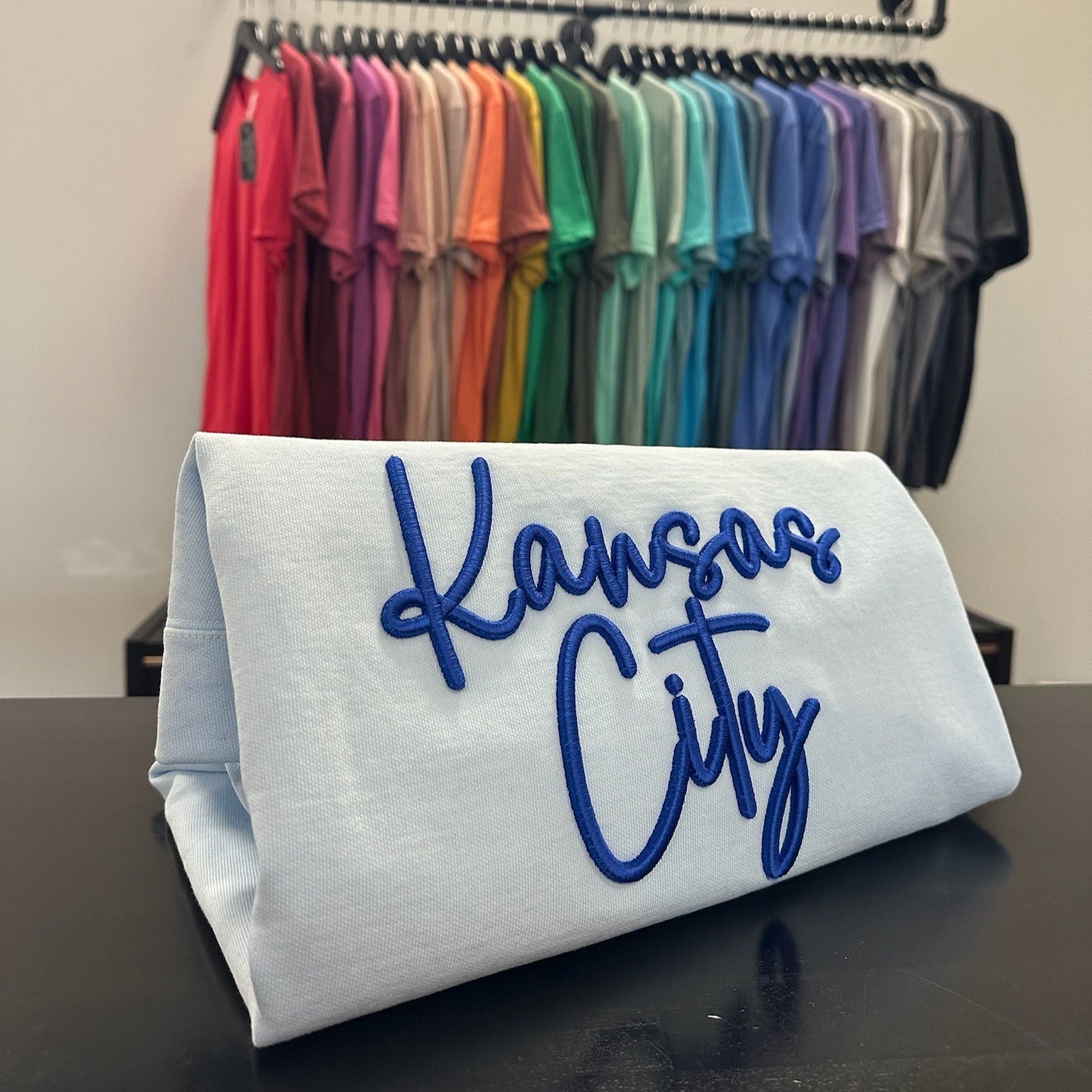 Kansas City Puff Script - 3D Embroidery – H&H Designs LLC