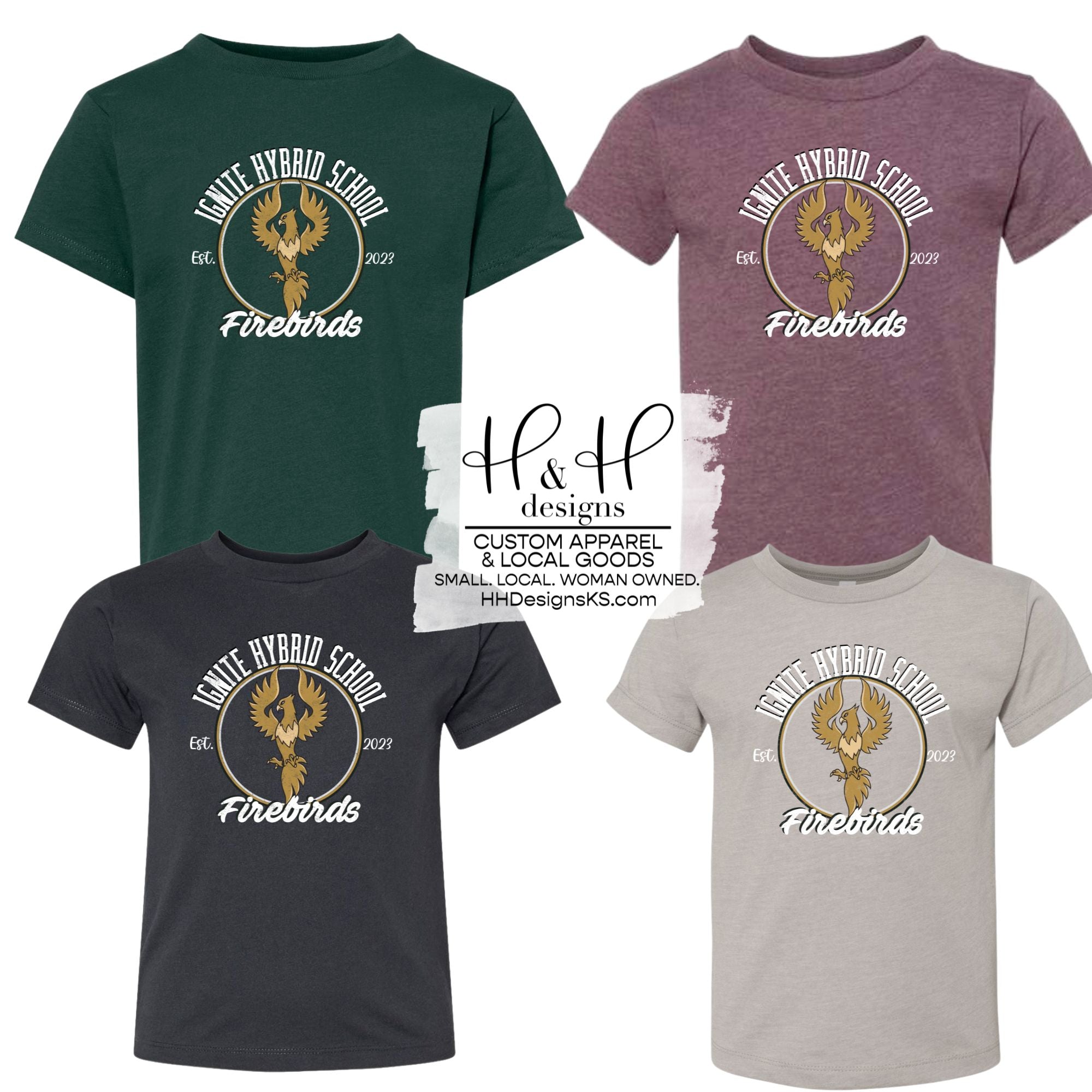 Ignite Distressed Round ~ Ignite Hybrid School – H&H Designs LLC