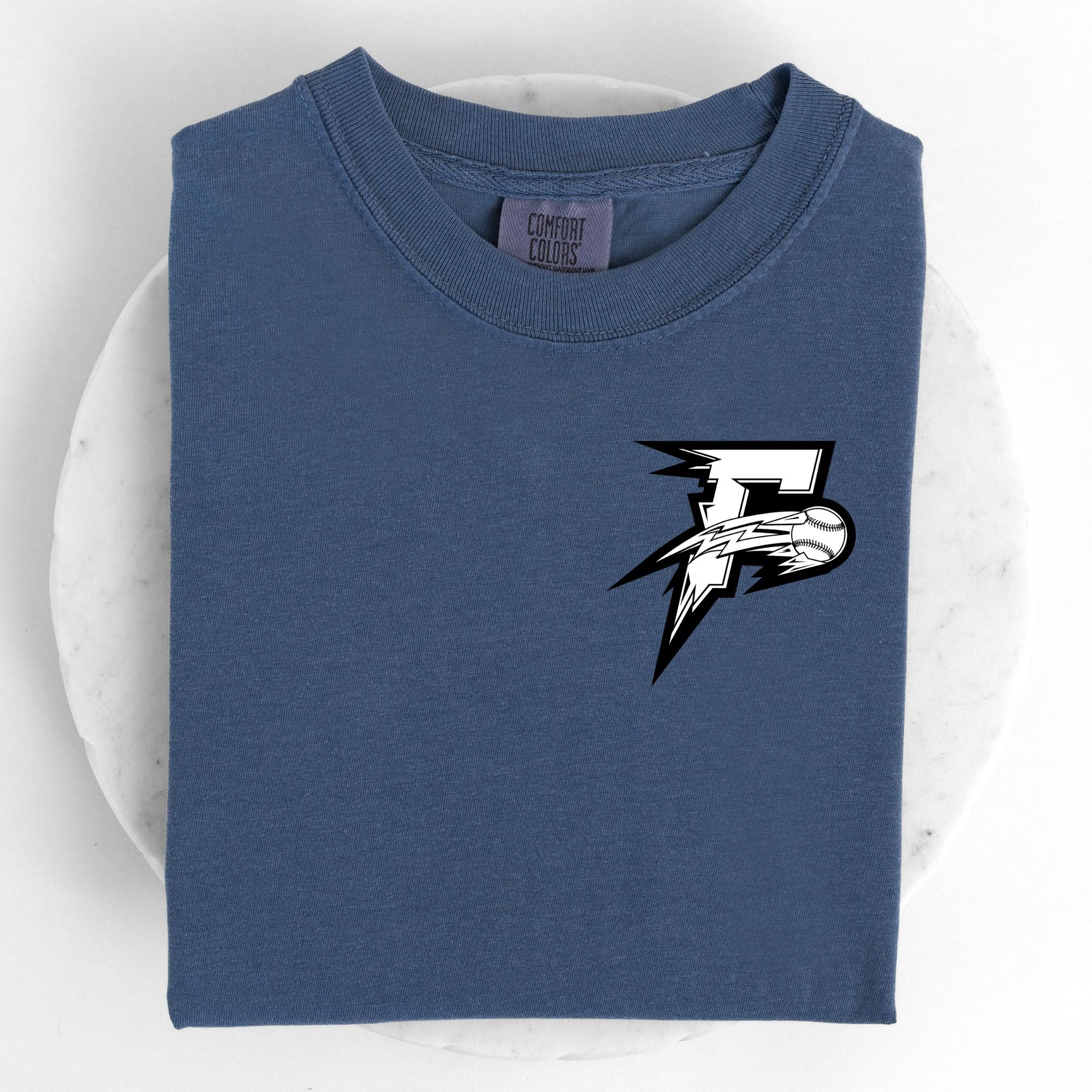 Left Chest Freeze Softball - Black and White – H&H Designs LLC