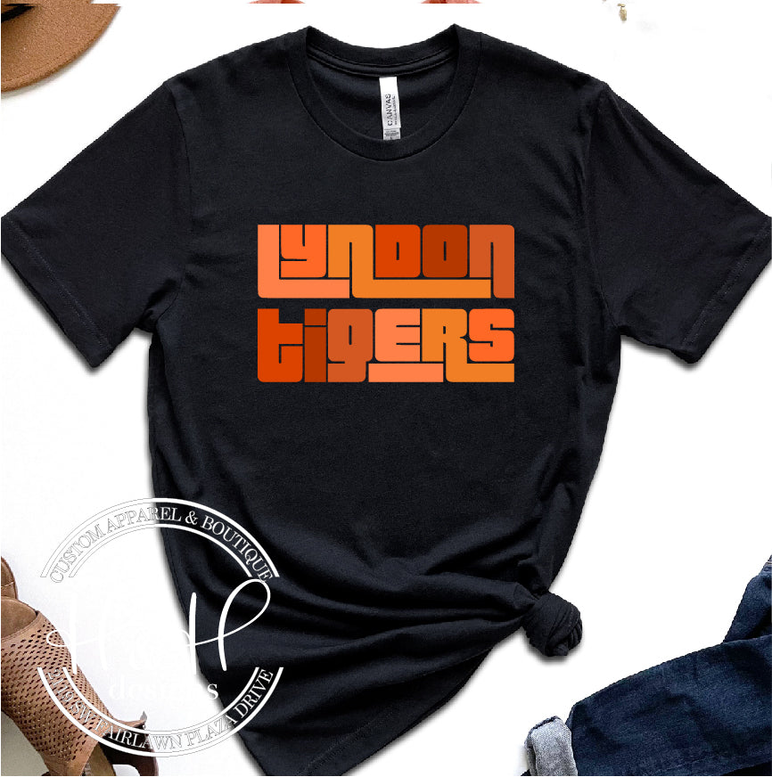Lyndon Tigers Color Block – H&H Designs LLC