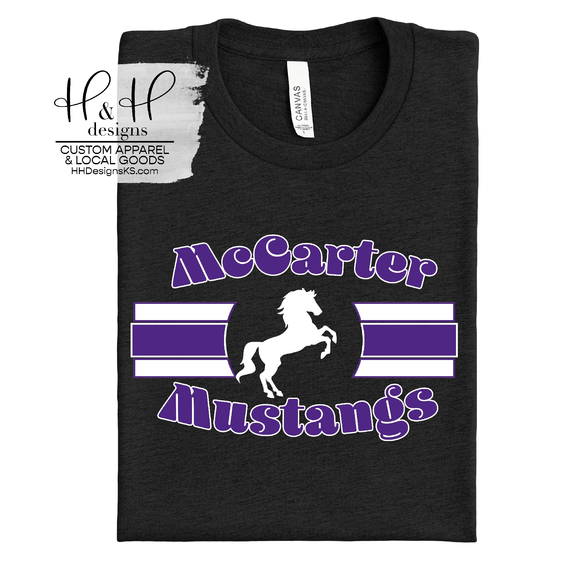 McCarter Mustangs Classic Triple Line with Logo ~ McCarter Spirit Wear ...