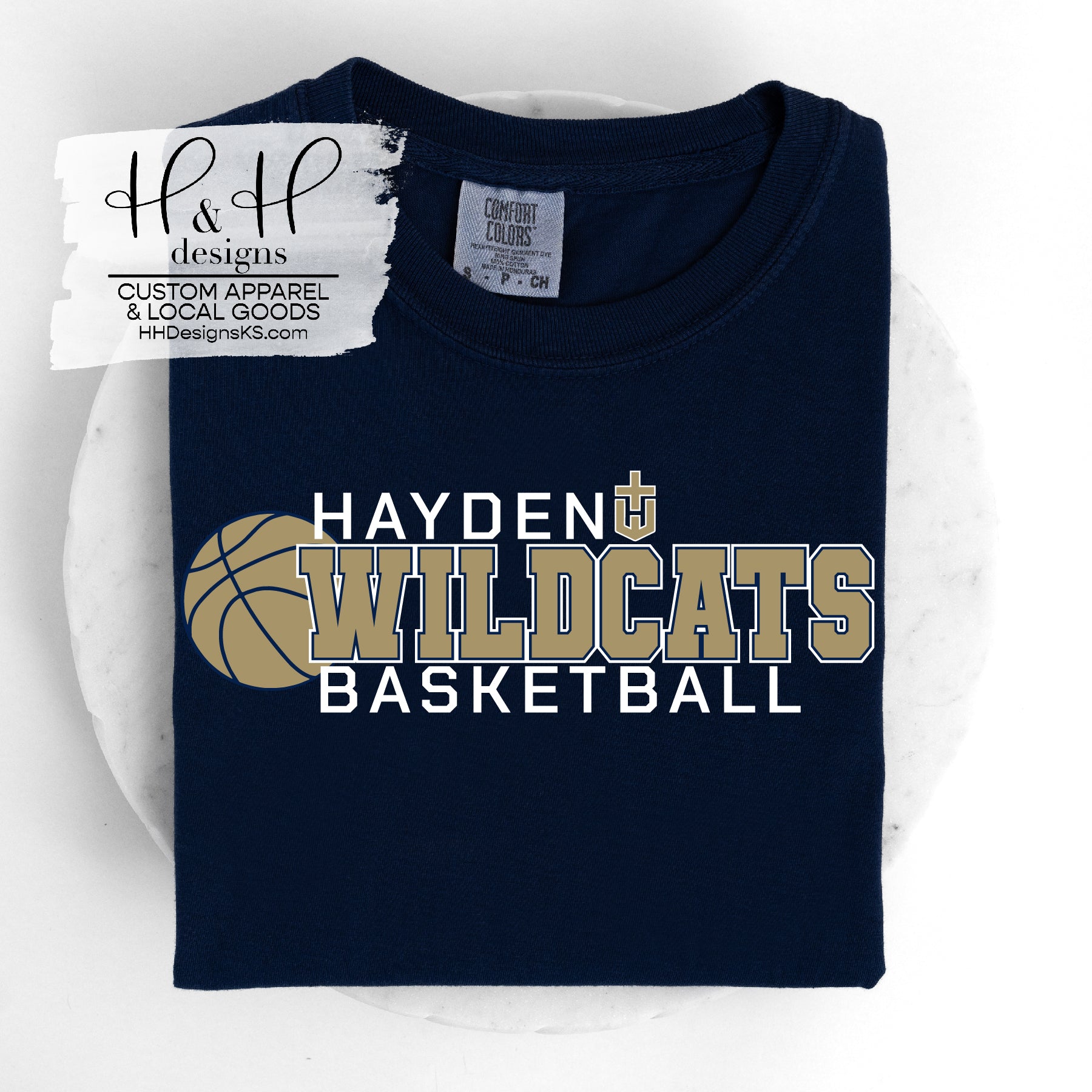 White & Gold Hayden Basketball 2024 – H&H Designs LLC