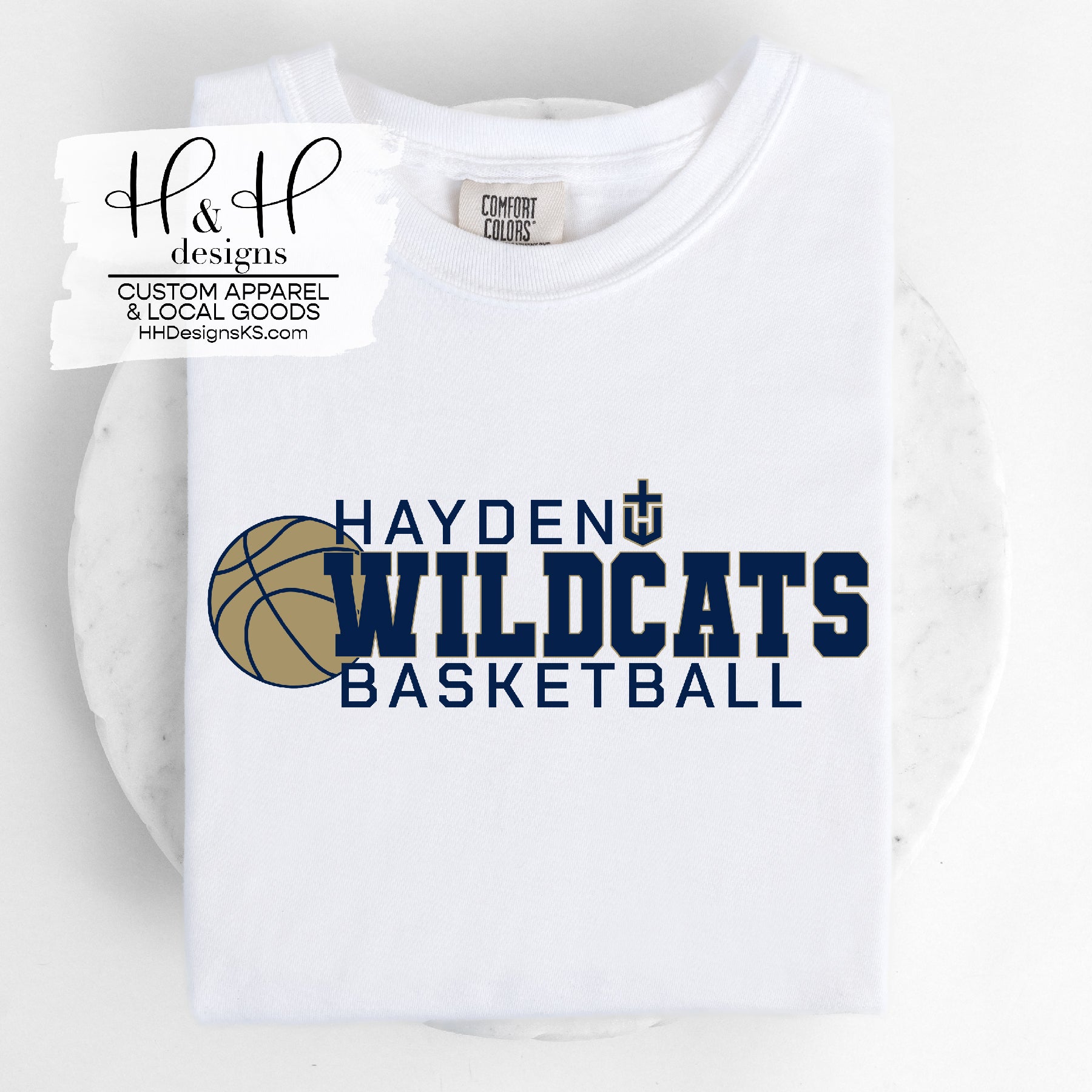 Navy & Gold Hayden Basketball 2024 – H&H Designs LLC