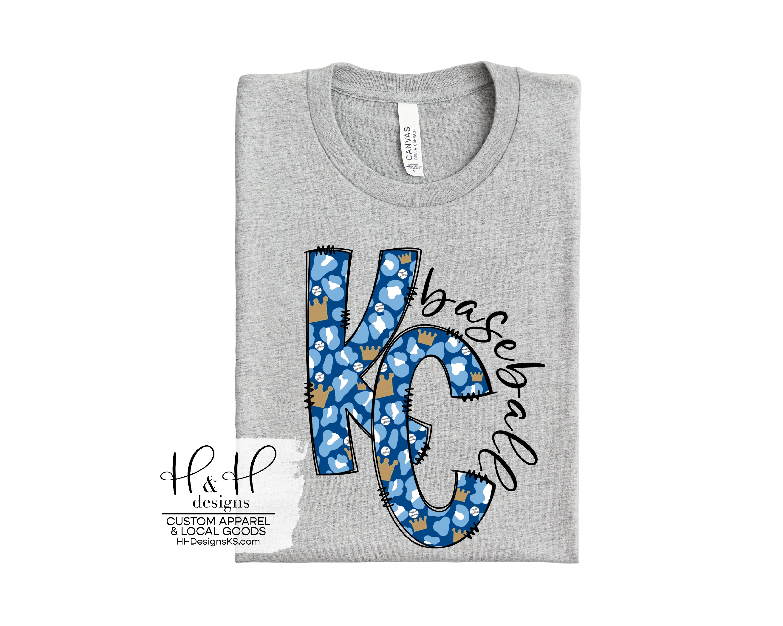Patterned KC Baseball – H&H Designs LLC