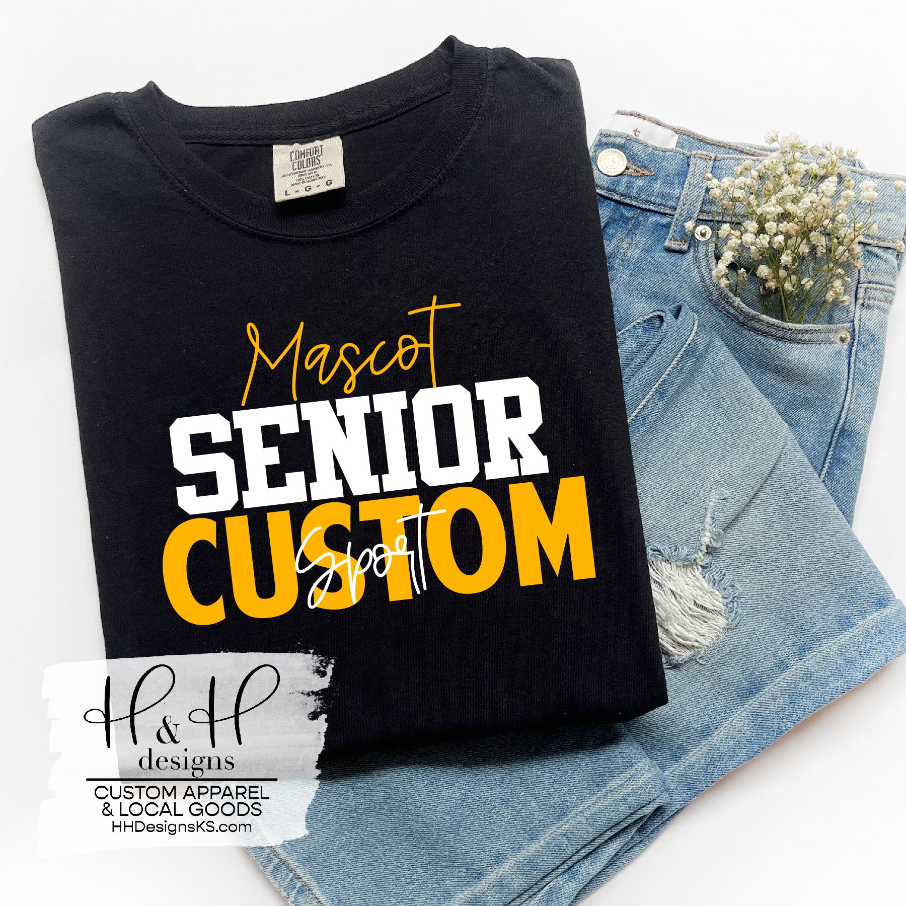 Custom School Senior Parent / Grandparent Fan Gear - Custom Name & Spo ...
