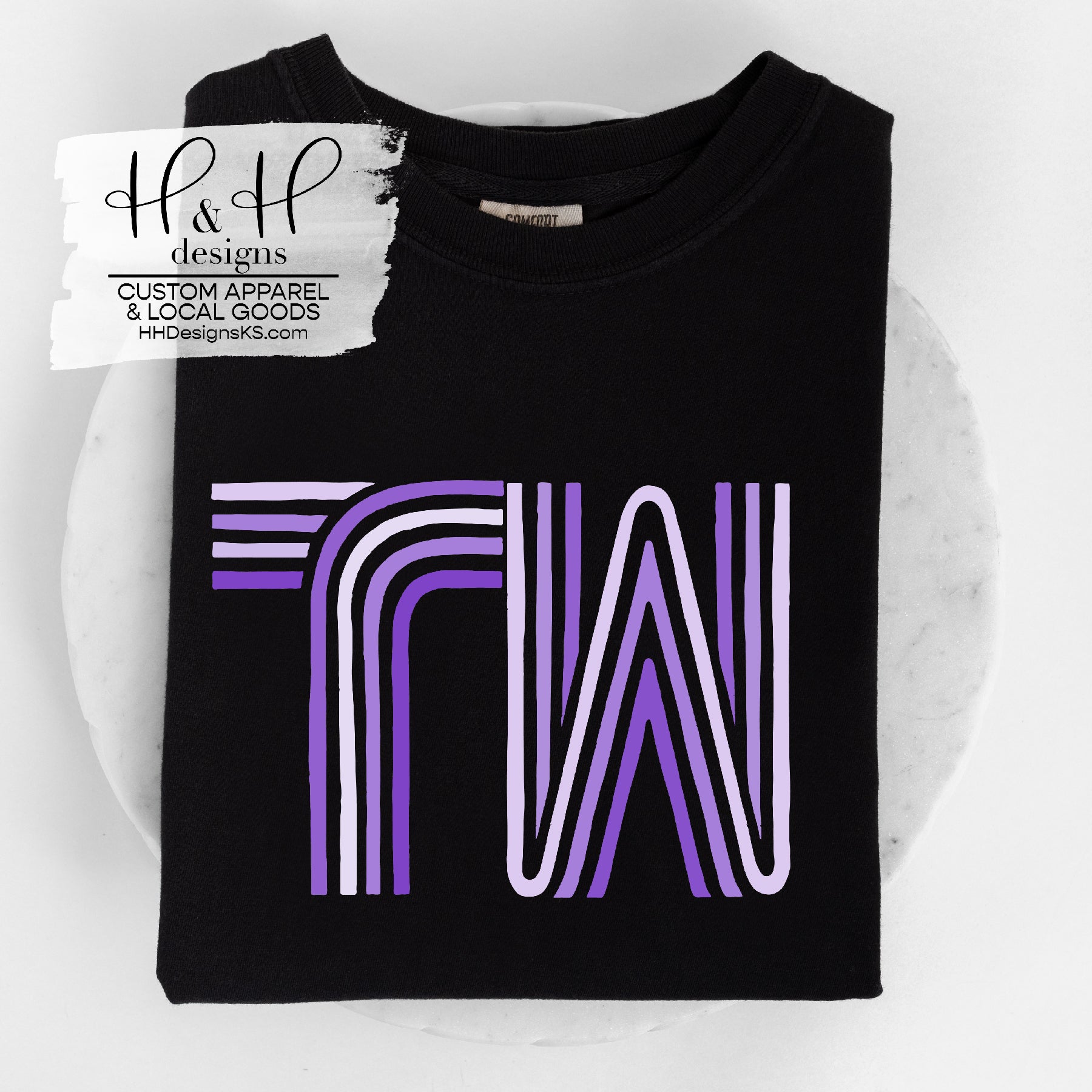 Topeka West Lined Initials – H&H Designs LLC