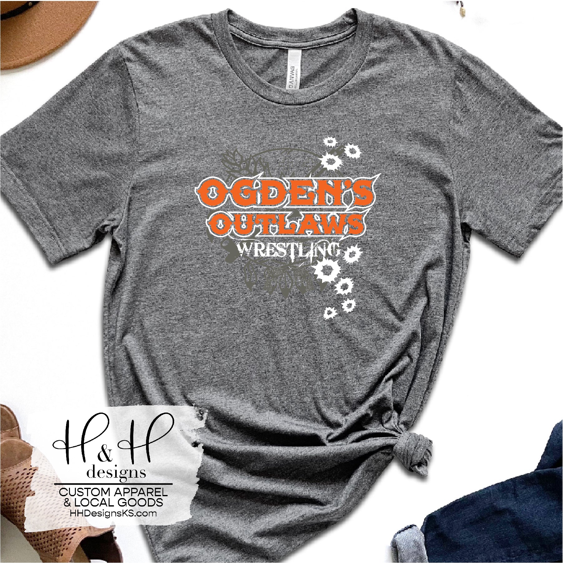 Ogden's Outlaws - Mid Grey Garment Options – H&H Designs LLC