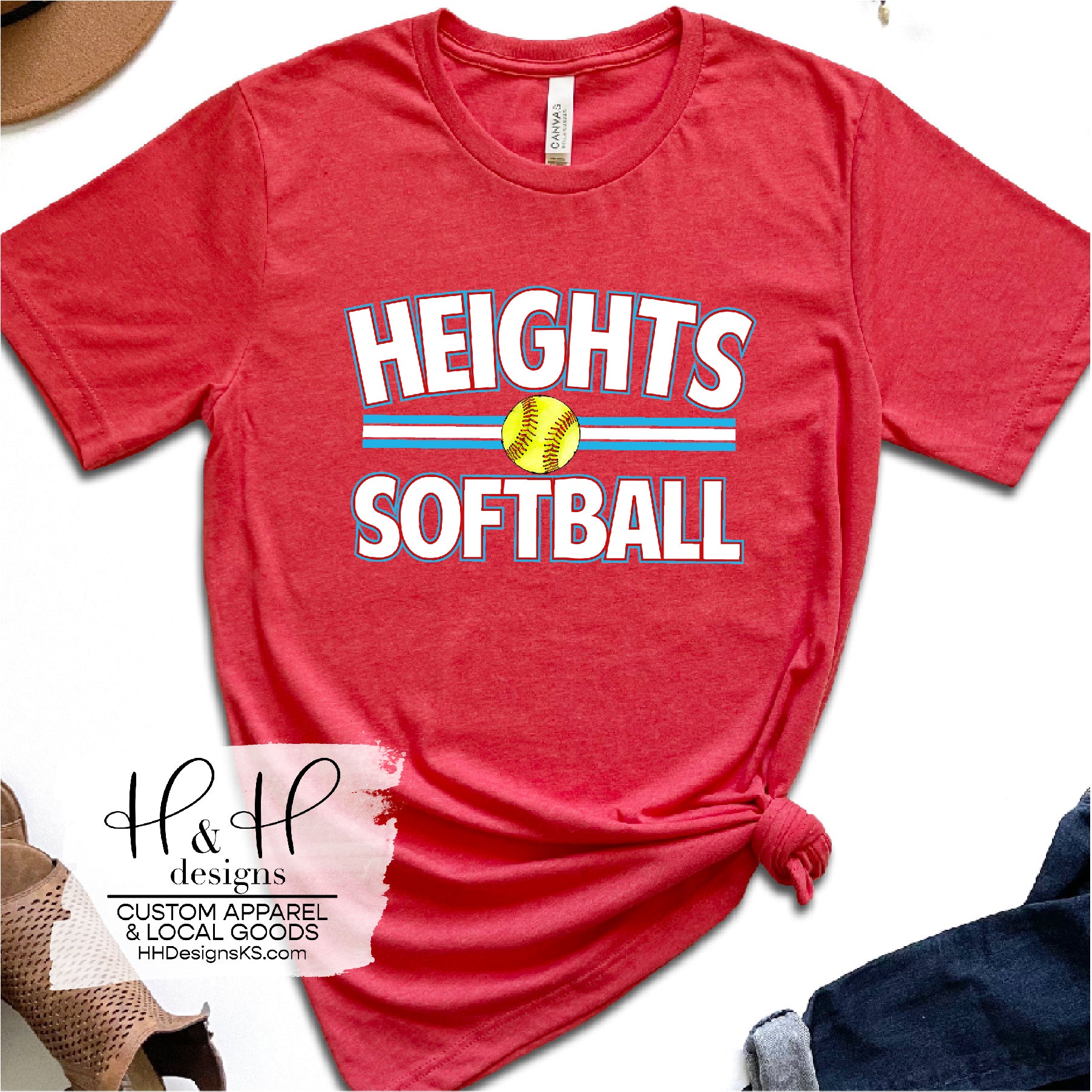 Heights Softball Mock Patch Triple Line - Shawnee Heights Softball – H ...