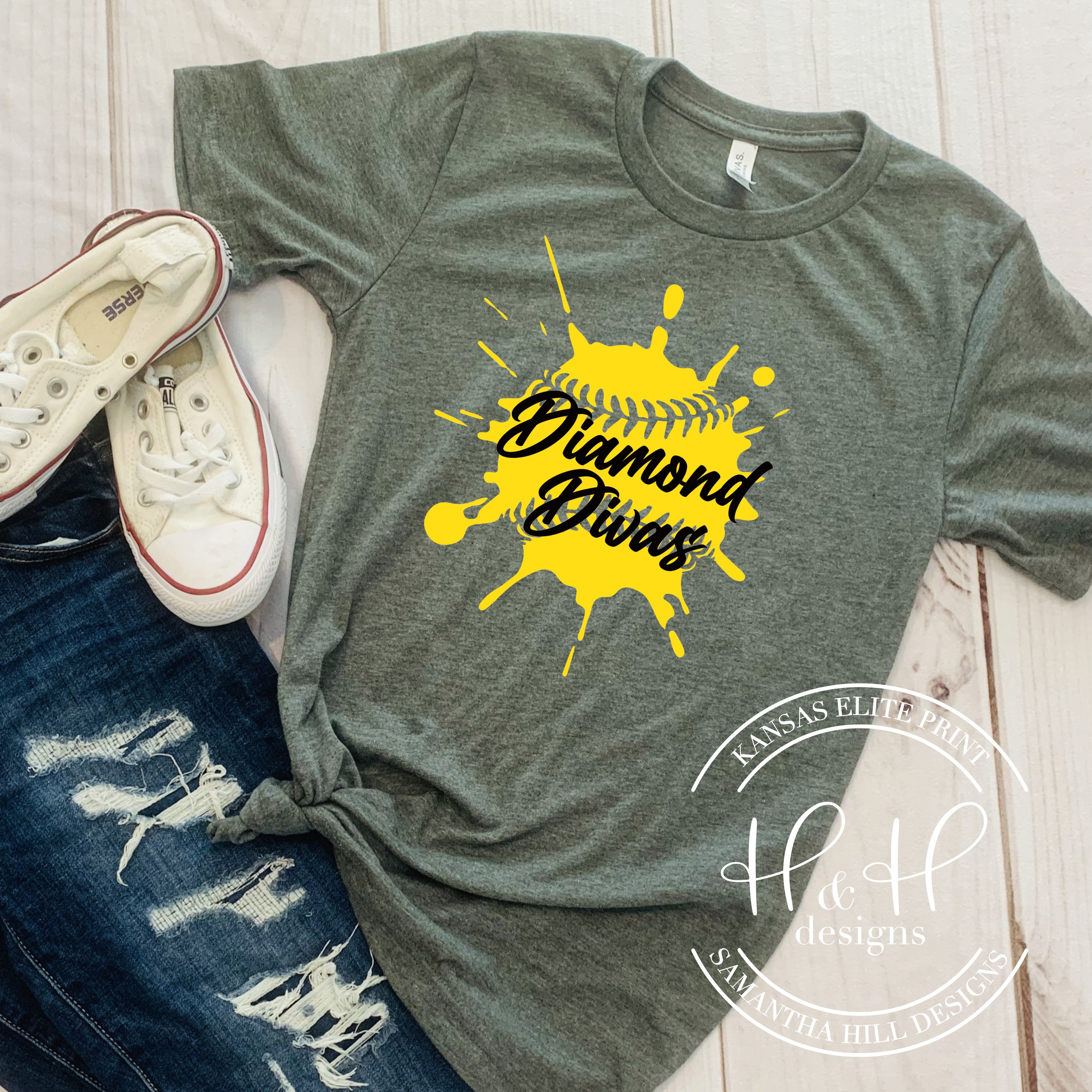 Diamond Divas Softball Splatter – H&H Designs LLC