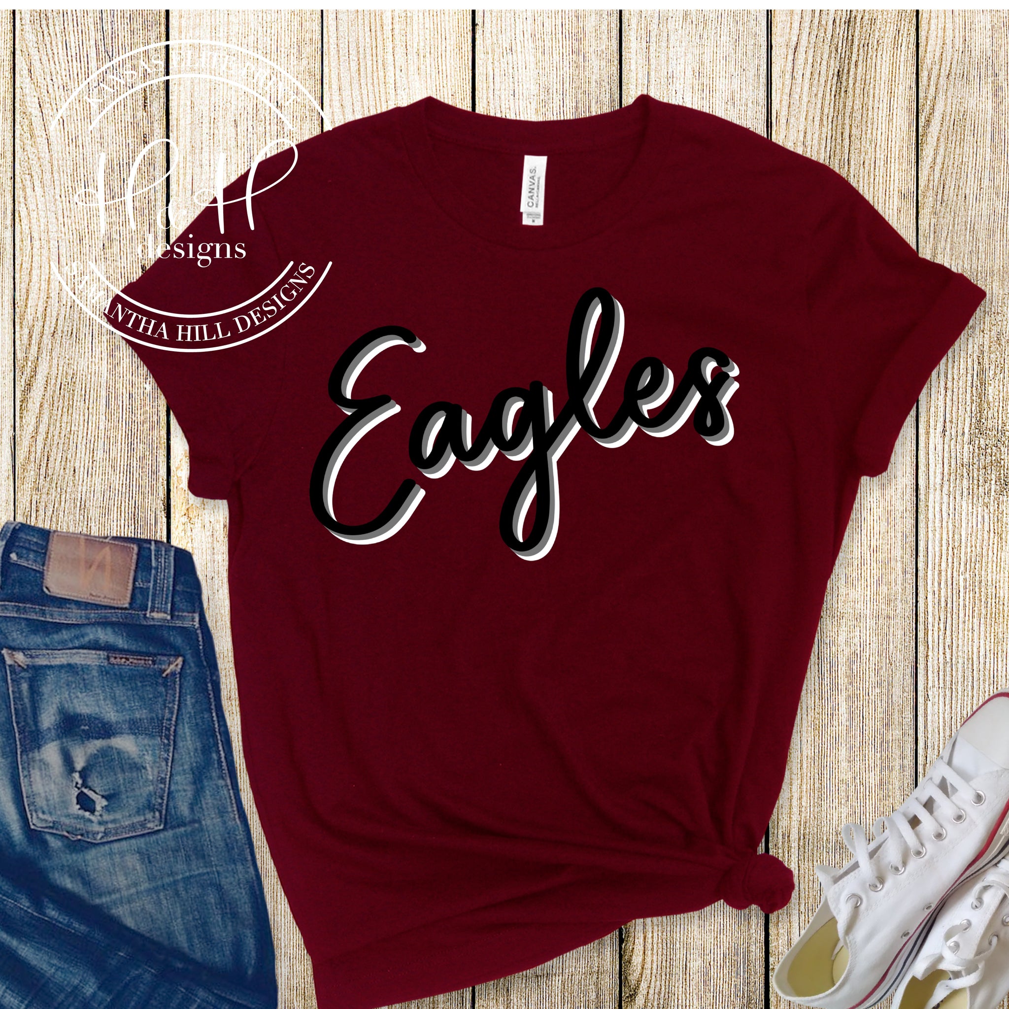 Eagles Script - Silver Lake – H&H Designs LLC