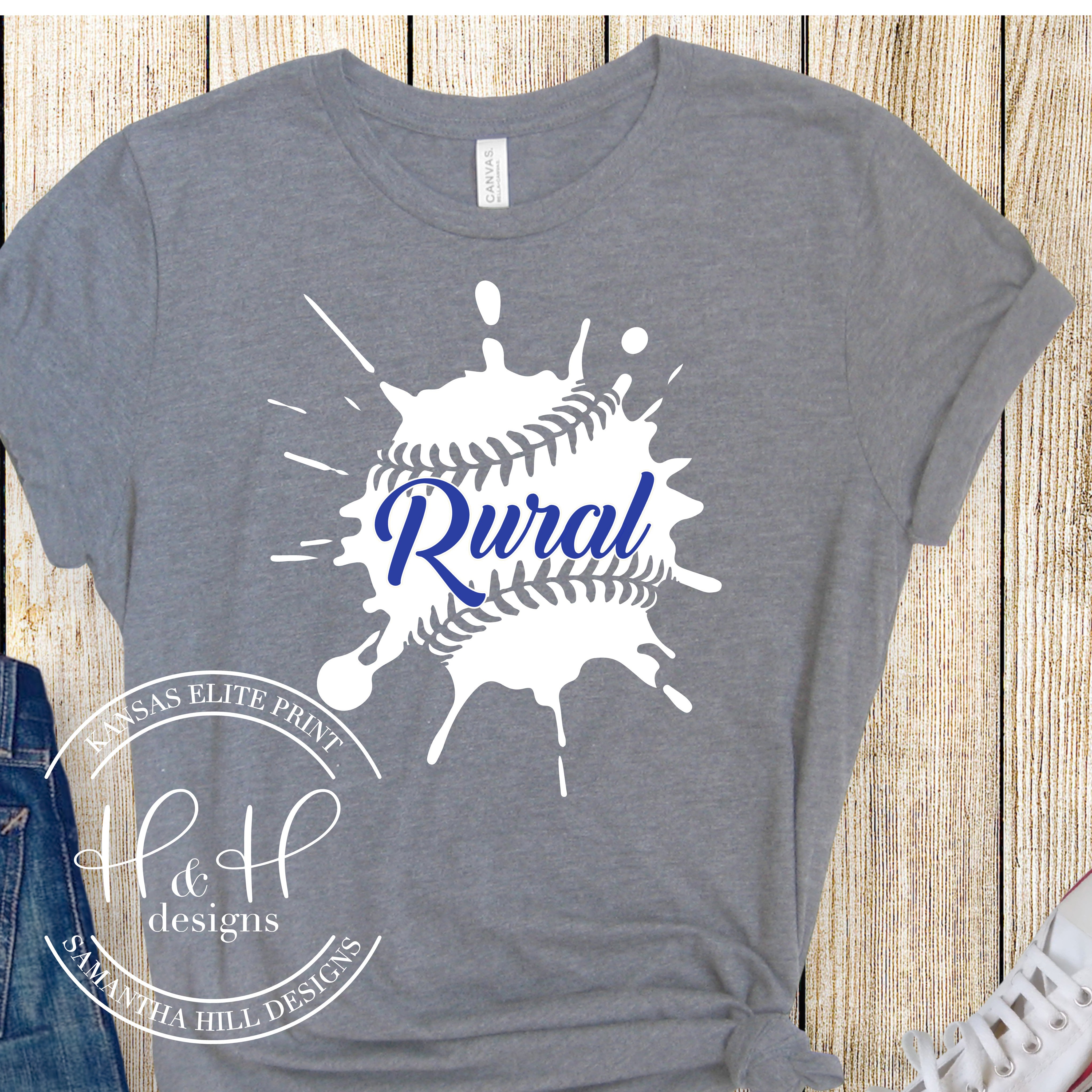 Rural Baseball Splatter – H&H Designs LLC