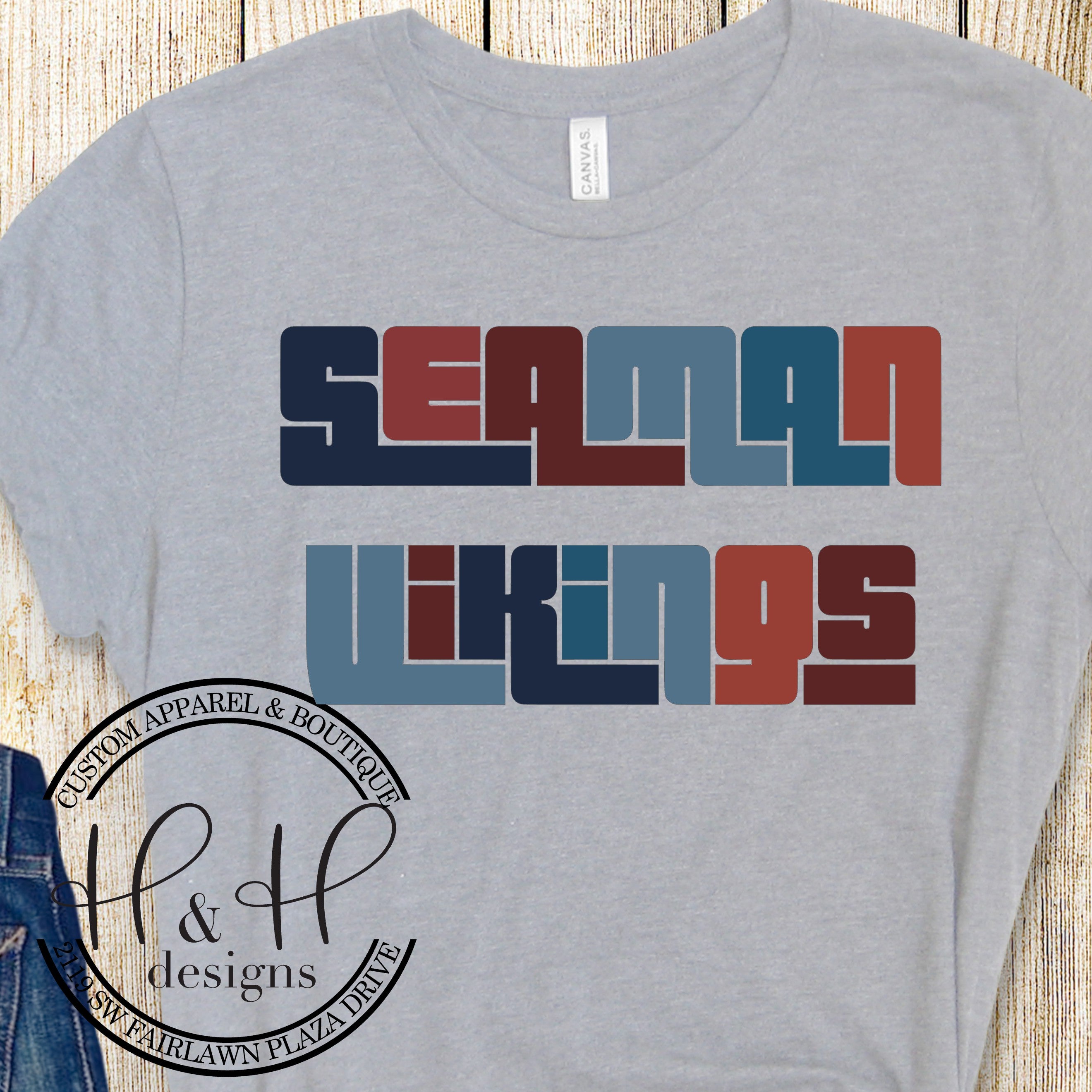 Seaman Vikings Color Block – H&H Designs LLC