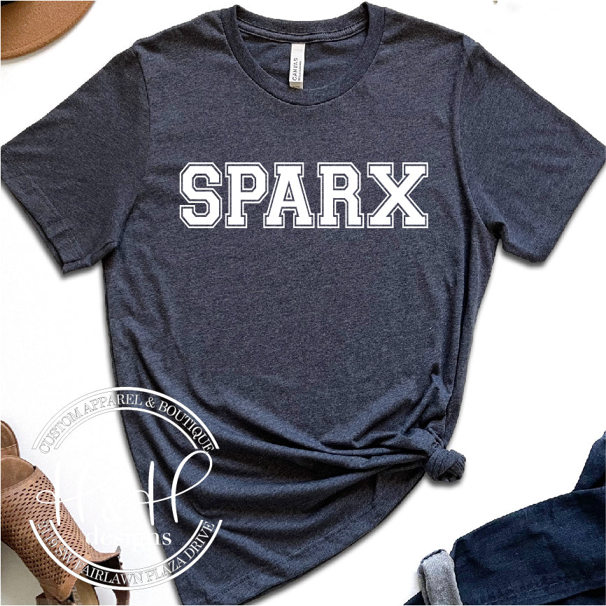 Sparx WHITE Block - Sparx Softball – H&H Designs LLC