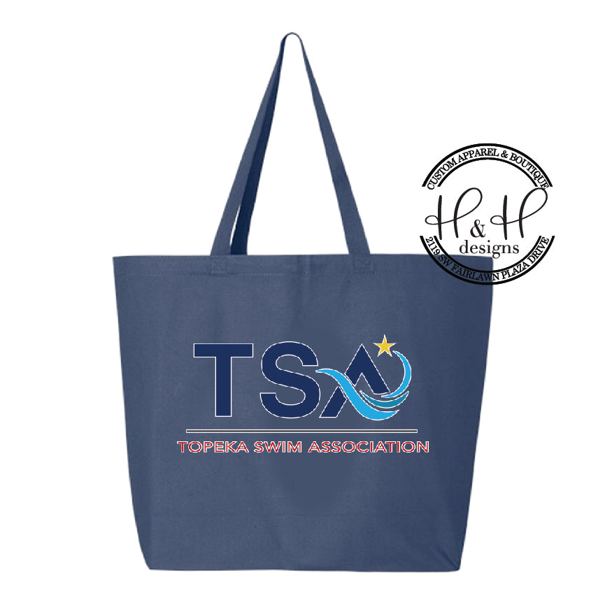 Large Tote Bag - Topeka Swim Association – H&H Designs LLC