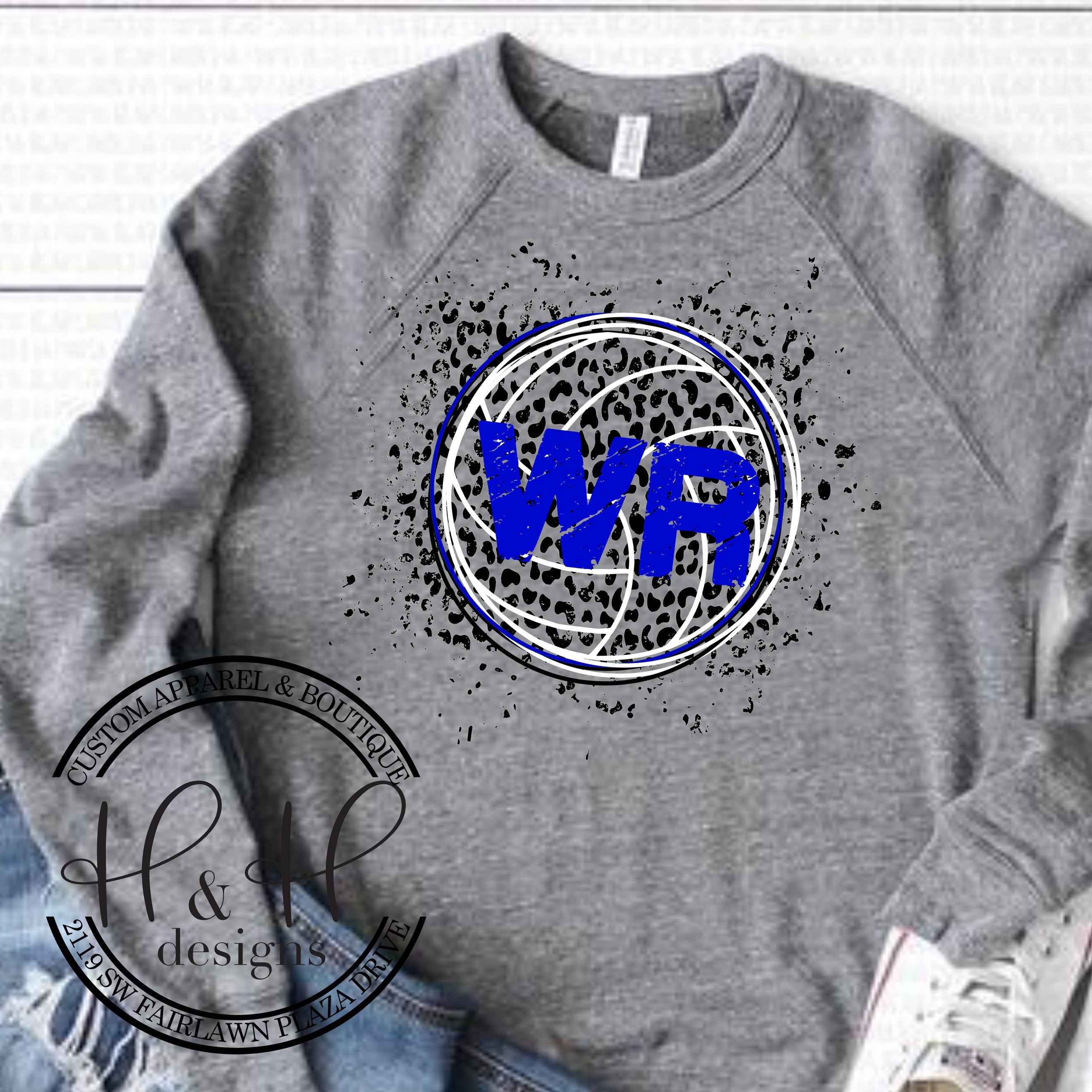 WR Volleyball Round Leopard Splatter – H&H Designs LLC