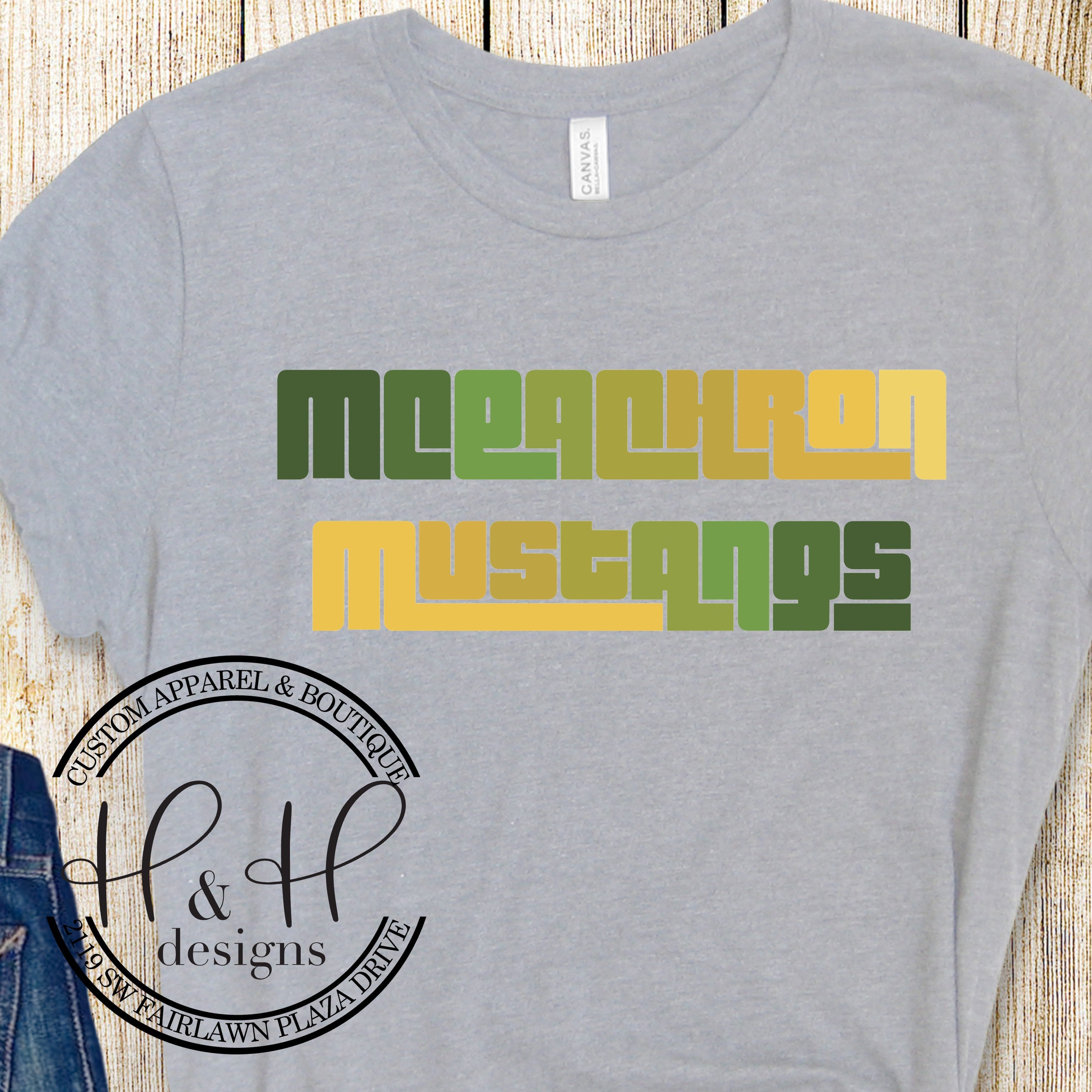 McEachron Mustangs Color Block – H&H Designs LLC